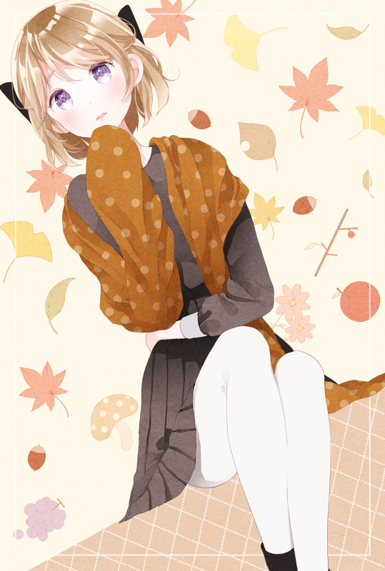 october autumn fall leaves anime girl – Beneath the Tangles