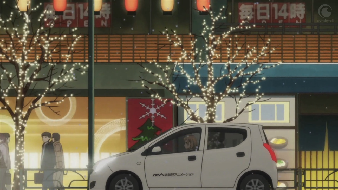 Shirobako ep 12 Miyamori Aoi driving – Beneath the Tangles