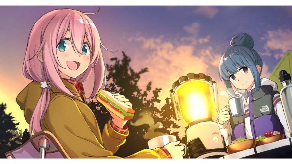 laid-back yuru camp banner – Beneath the Tangles