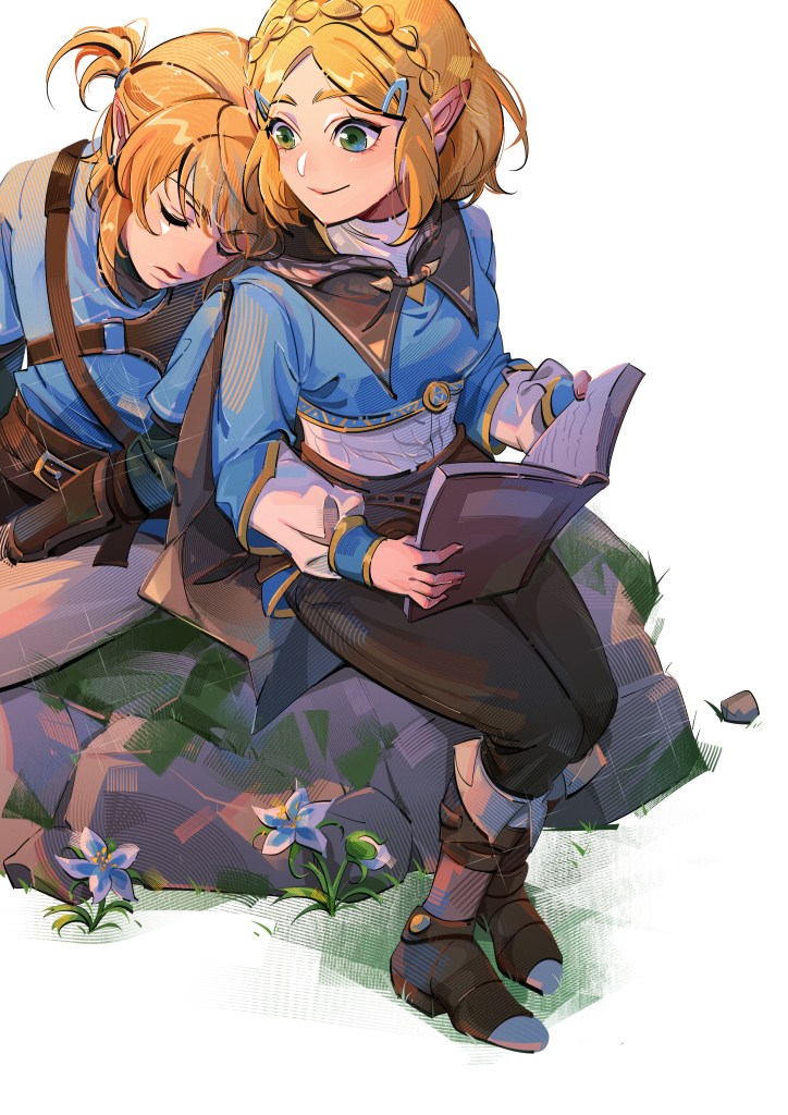 zelink tears of the kingdom zelda reading book – Beneath the Tangles